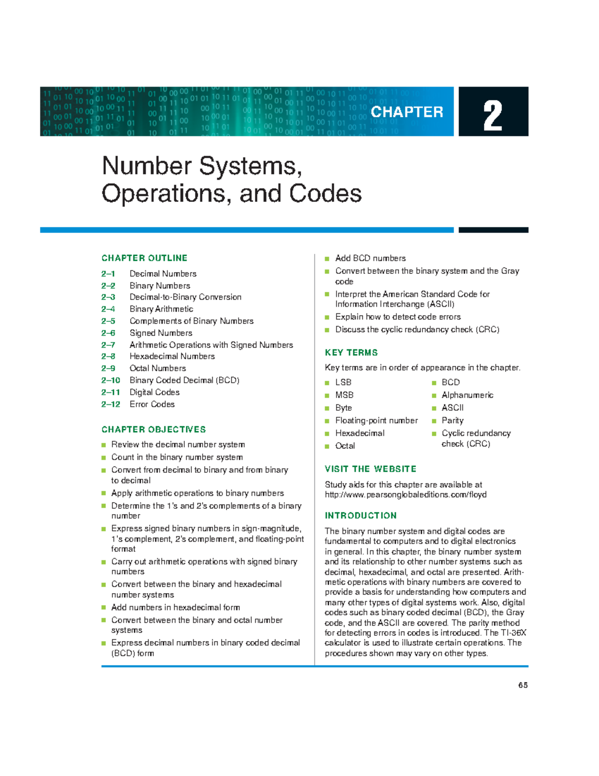 Number system - Nil - 65 CHAPTER OUTLINE 2–1 Decimal Numbers 2–2 Binary Numbers 2–3 - Studocu