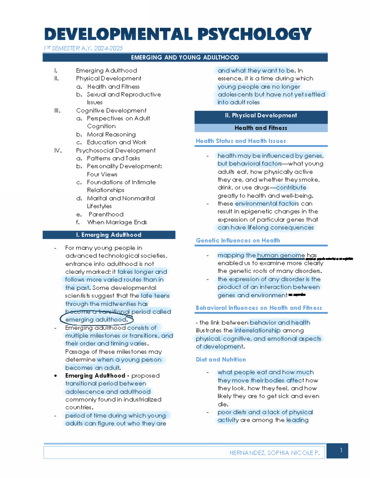 Chapter 13 & 14: Emerging & Young Adulthood (Developmental Psychology ...