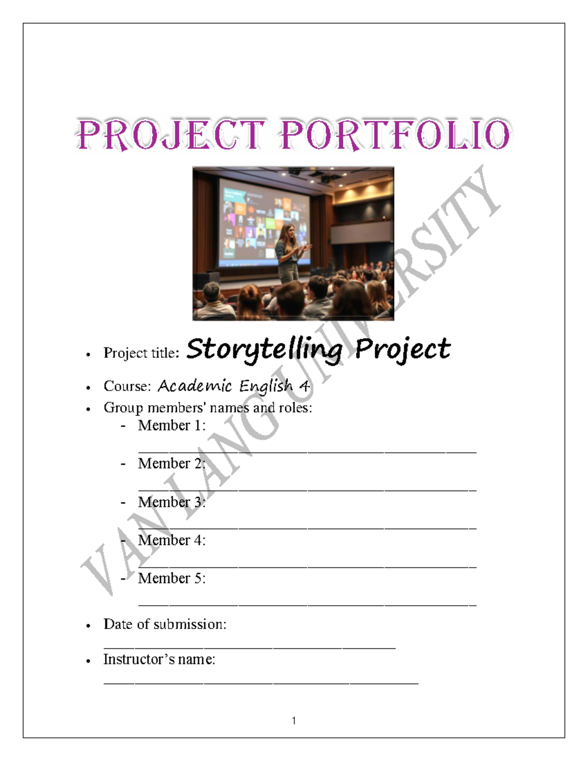 Portfolio for Storytelling Project - Academic English 4 - Studocu