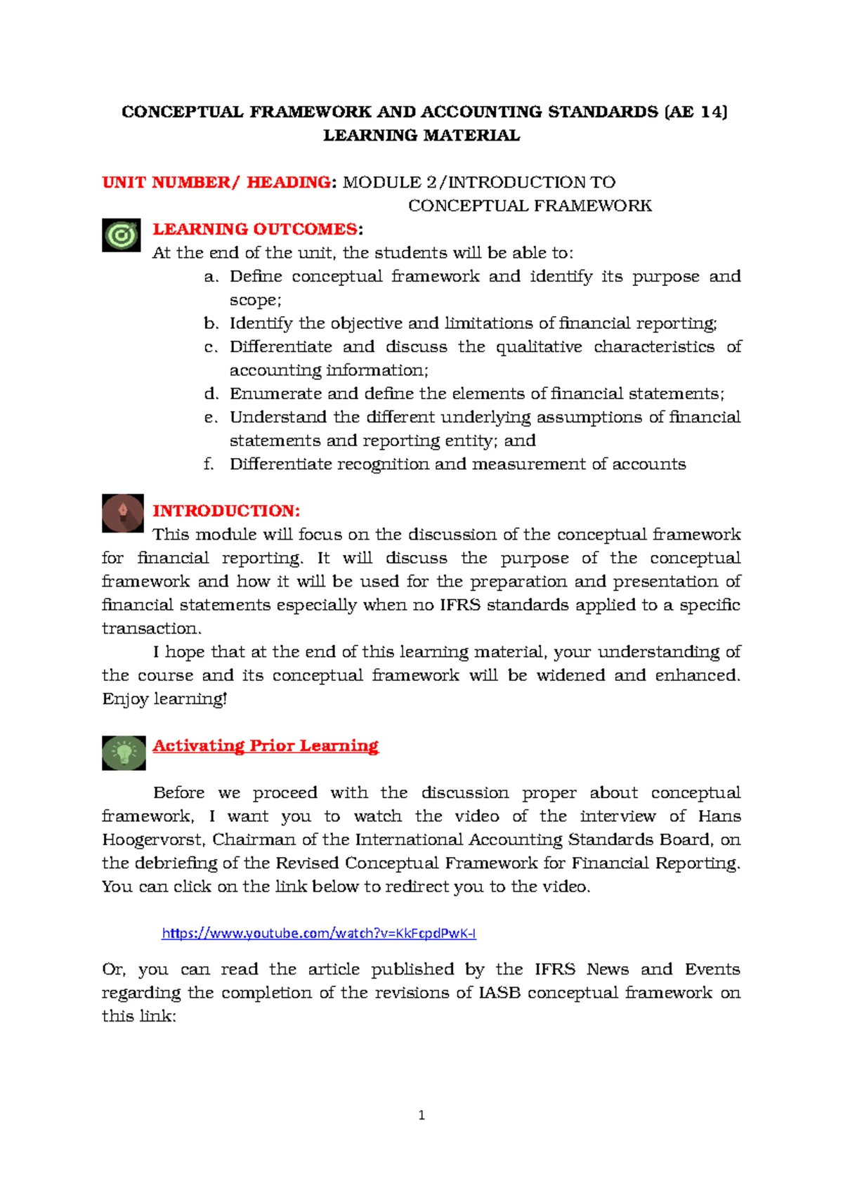 Module-chapter 2 Accounting Concepts AND Principles - UNIT 1 ACCOUNTING CONCEPTS AND PRINCIPLES ...