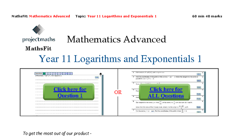Year 11 Maths Advanced: Logarithms & Exponentials Revision Notes - Studocu