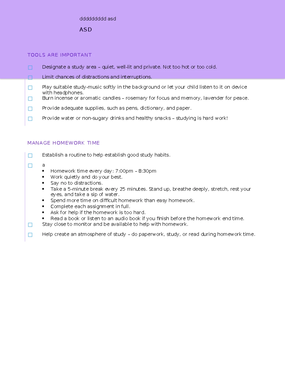 Study-4: Effective Homework Management & Study Environment Tips - Studocu