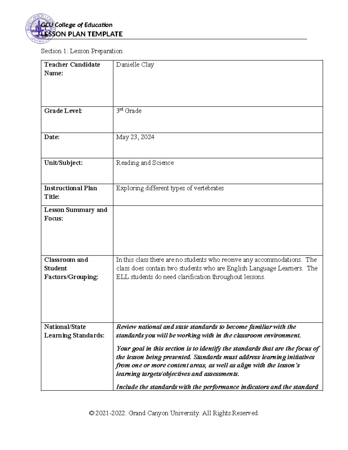 Creating an Effective Literacy Lesson Plan (EDU 303) - Studocu