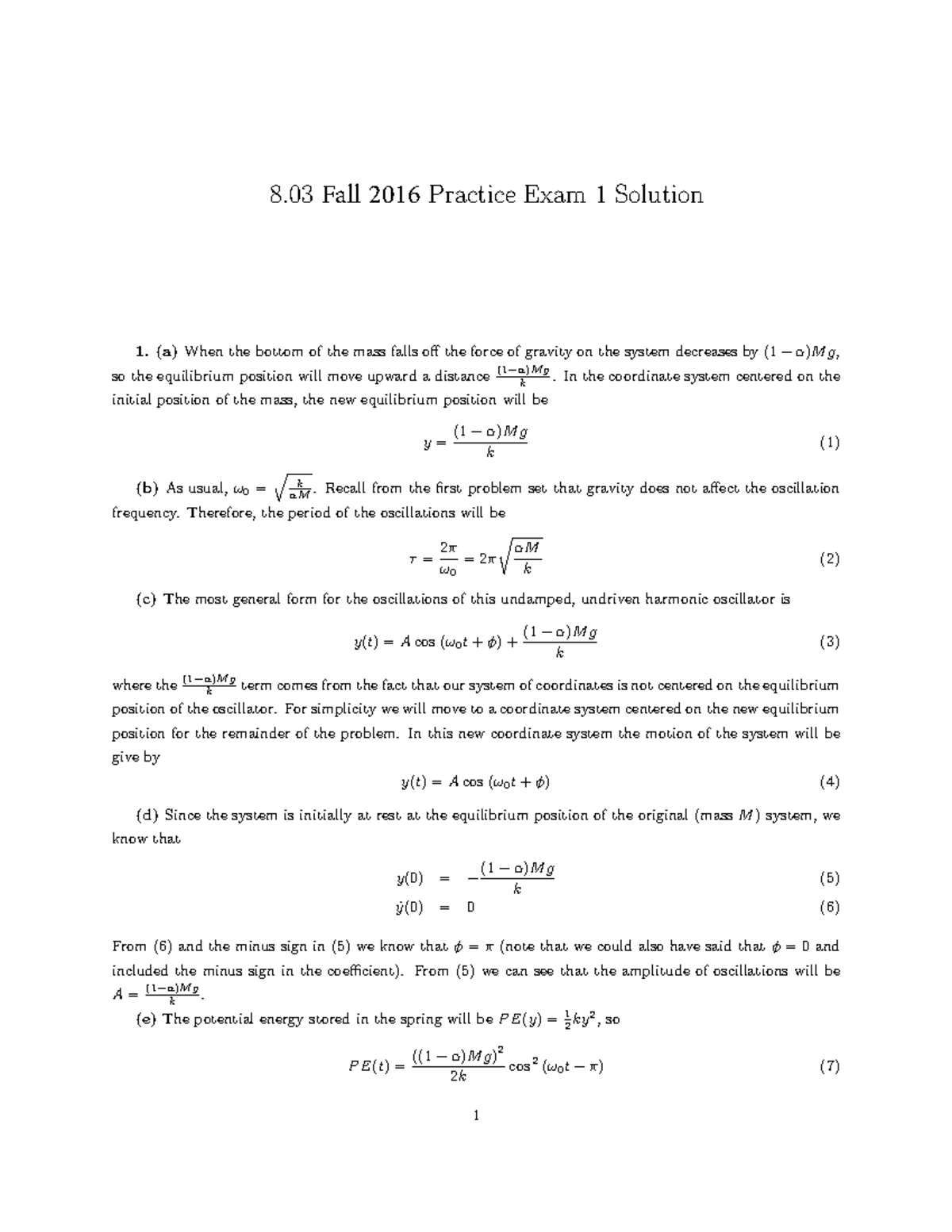 MIT 8.03 Fall 2016 Practice Exam 1 Solutions - Studocu