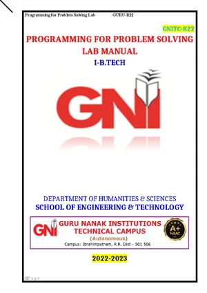 SDC lab manual - R22 - GNITC–SPECIAL BRANCH GURU NANAK INSTITUTIONS ...