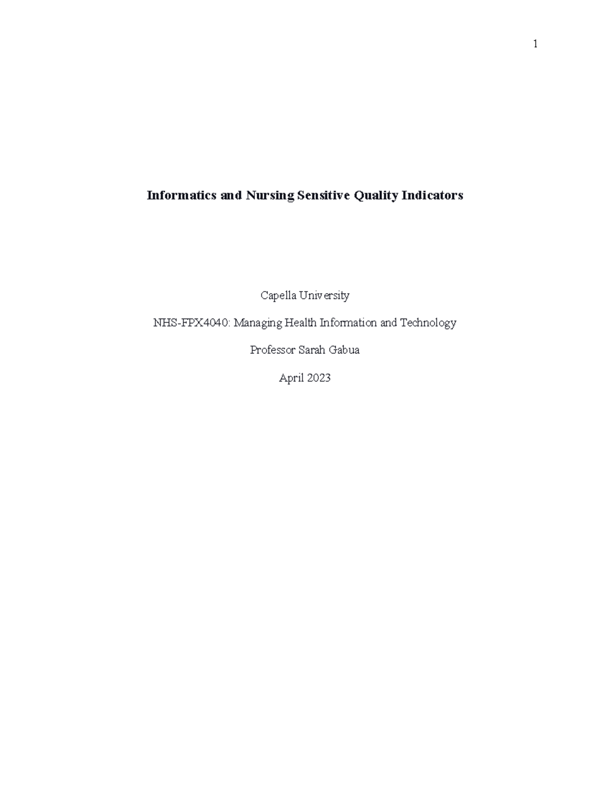 NURS-FPX 4040 Audio Training on NDNQI and HAPI Prevention - Studocu