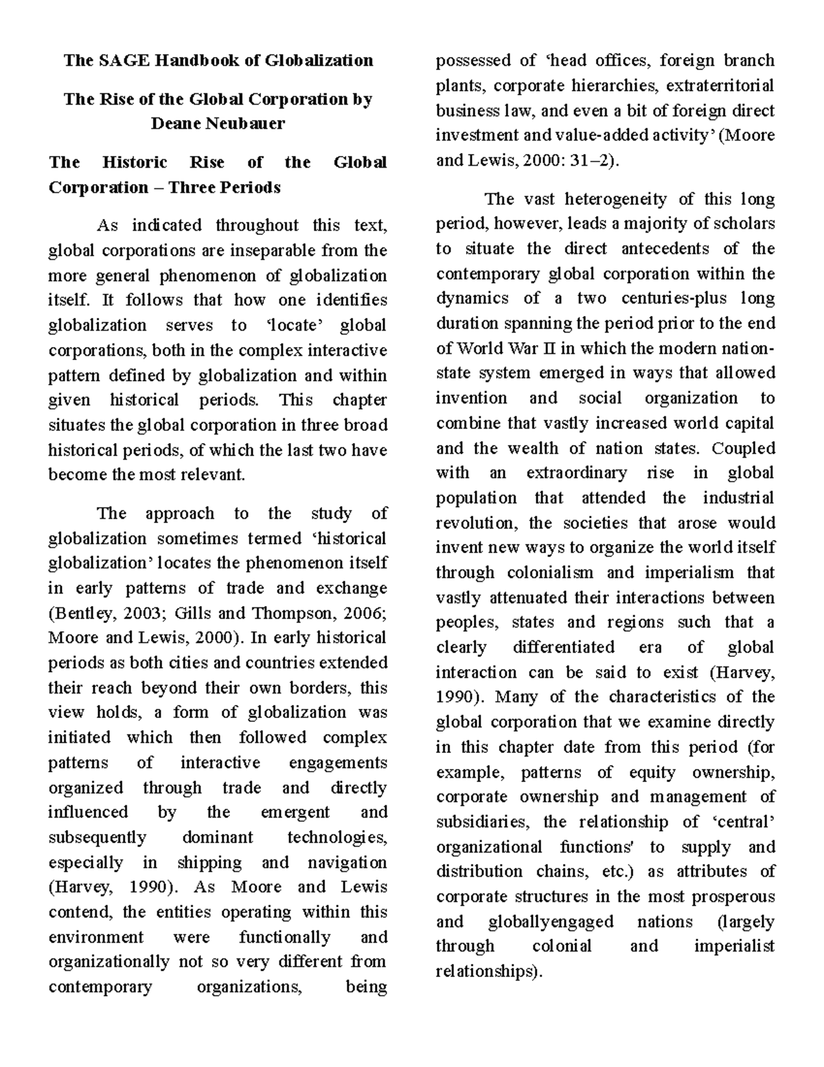 The Rise of the Global Corporation by Deane Neubauer - Contemporary ...