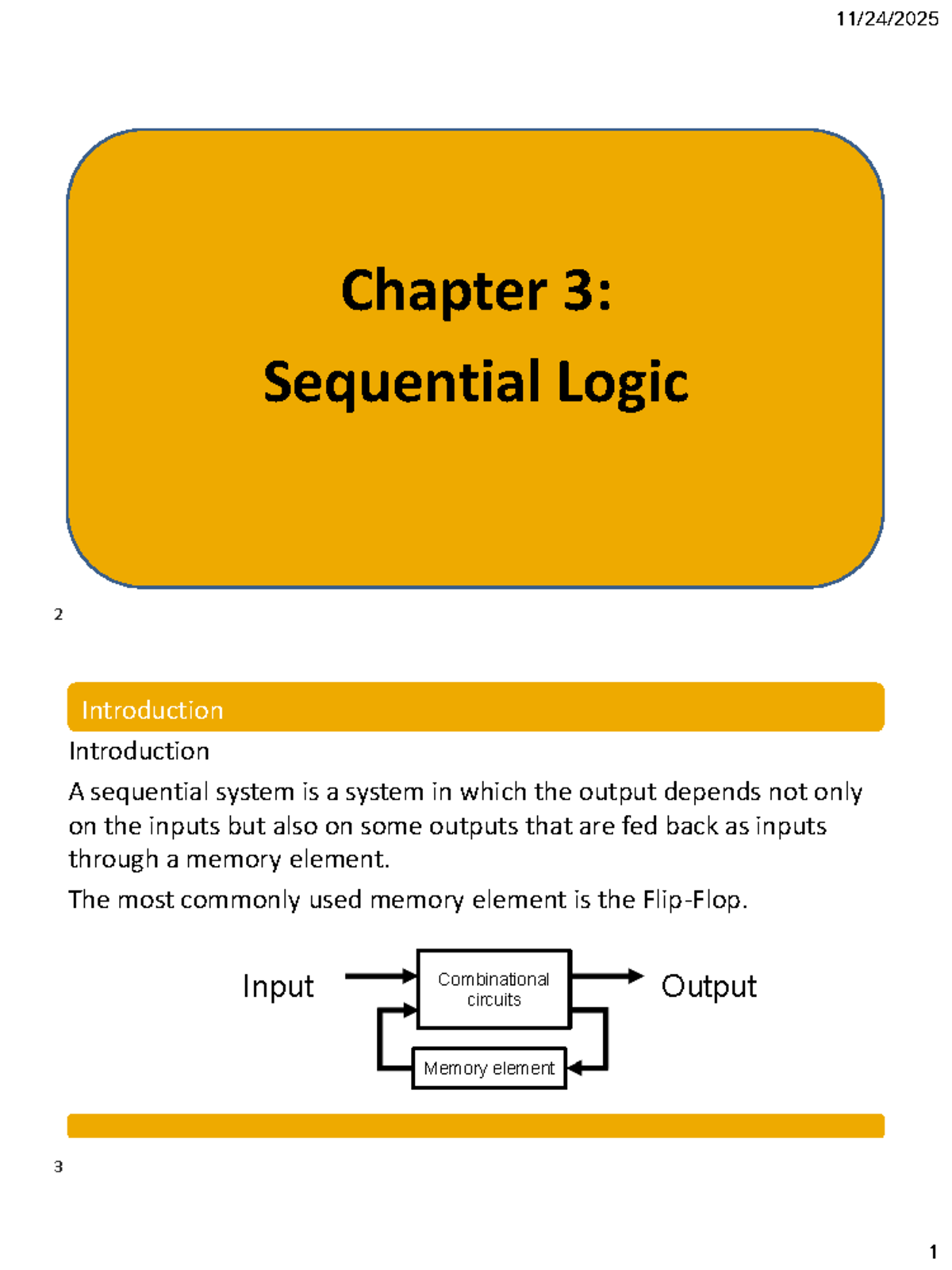 Chapter 3: Sequential Logic - Synchronous & Asynchronous Circuits - Studocu