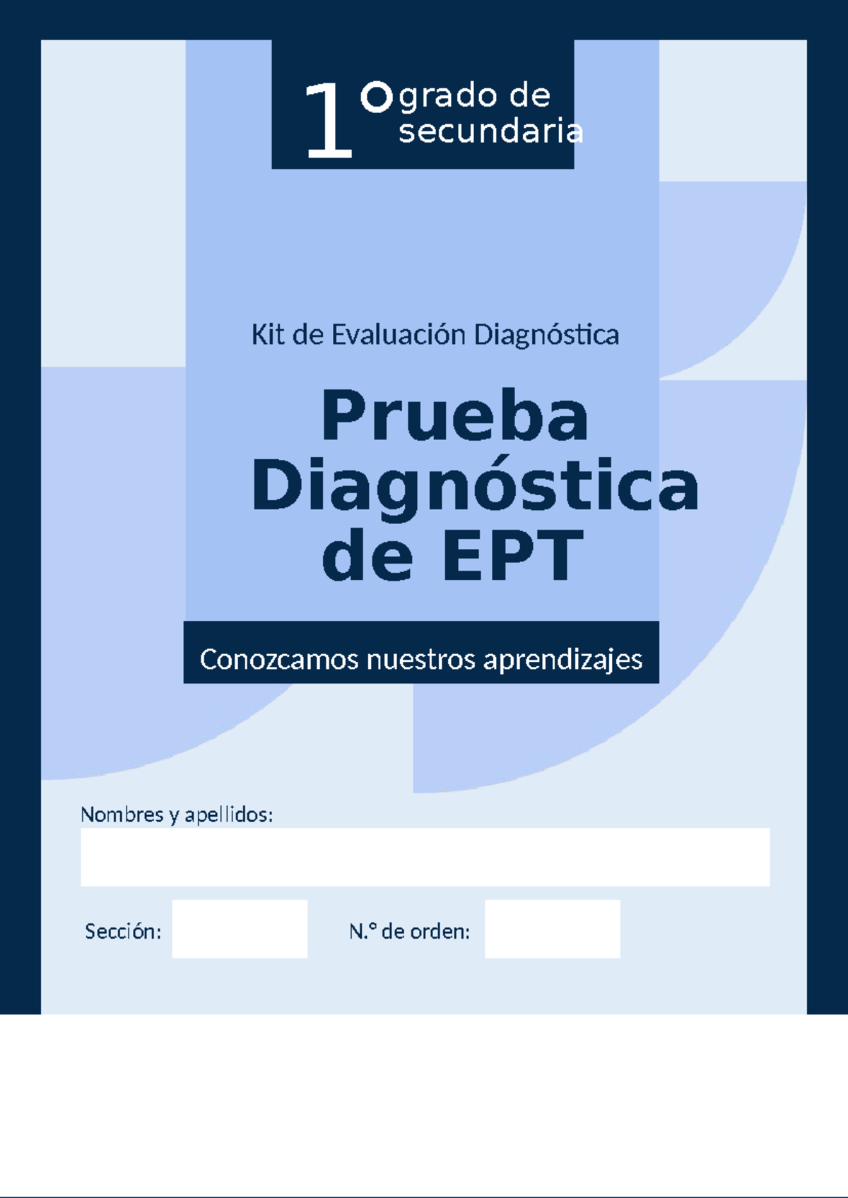 1 EPT Prueba Diagnóstica - Evaluación del Aprendizaje en Secundaria ...