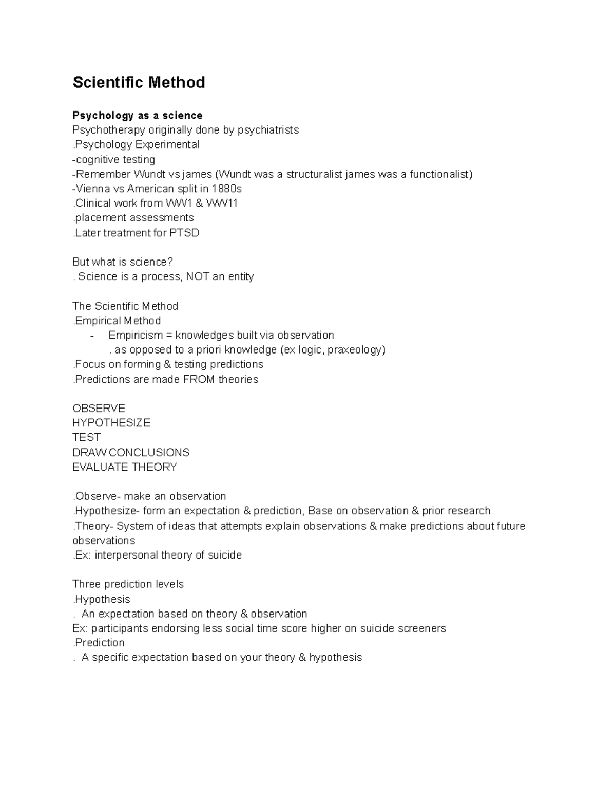 Psychology 101: The Scientific Method & Research Ethics Overview - Studocu