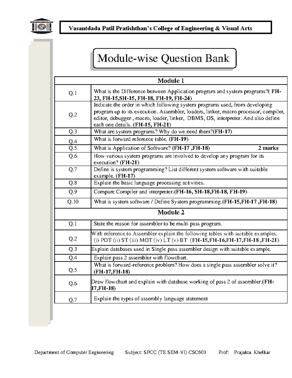 Modulewise Questions on all module - Module 1 Q What is the Difference between Application ...