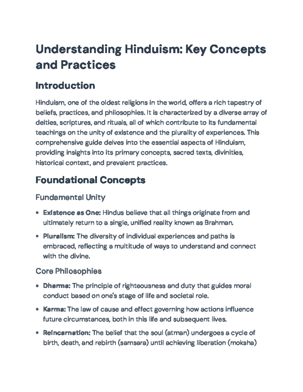 Hinduism: Key Concepts and Practices Overview - Understanding Hinduism ...