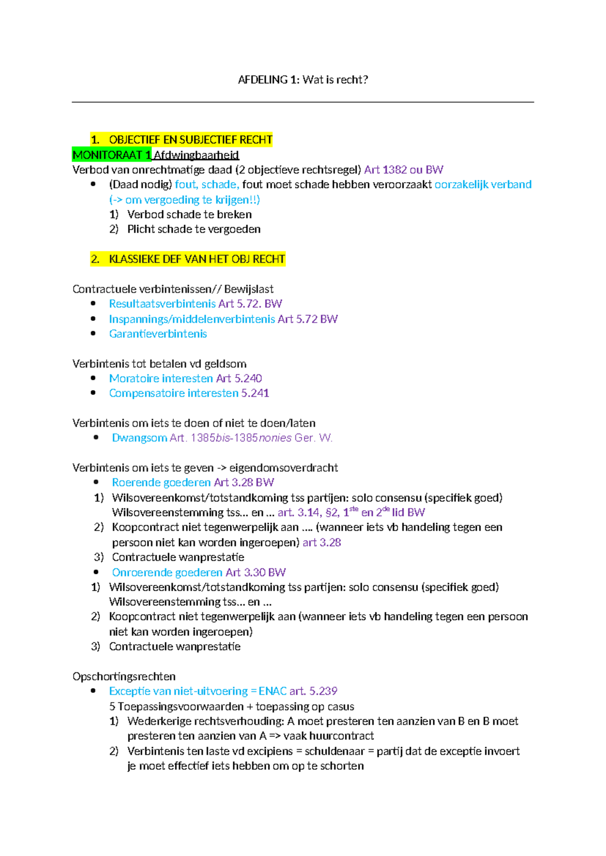 IRW structuur wetten in codex HEL - AFDELING 1: Wat is recht? 1 ...