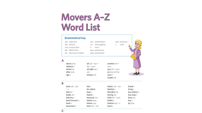 Movers Word List: Vocabulary and Grammatical Keys - Studocu