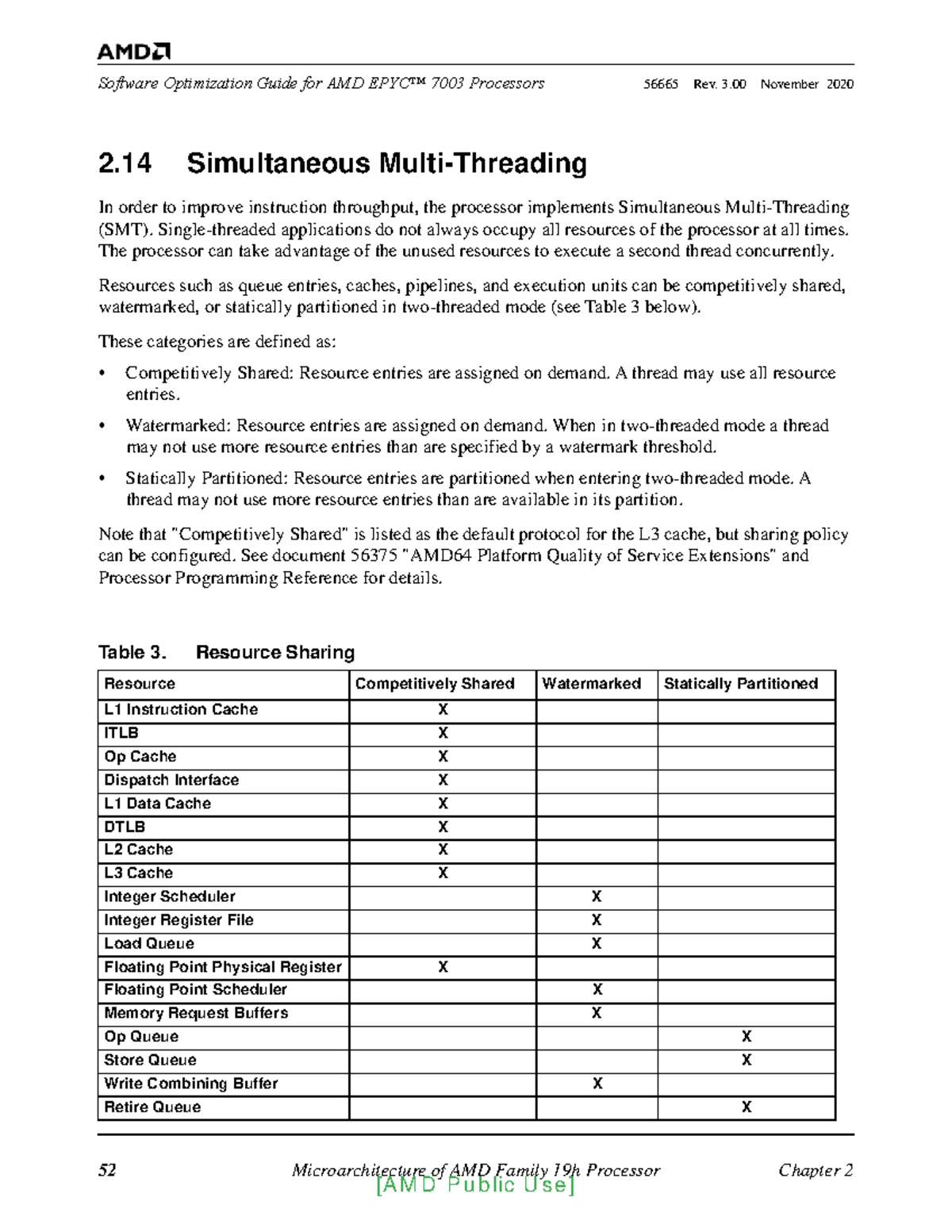 AMD 7003 Processors Software Optimization Guide: SMT Explained - Studocu