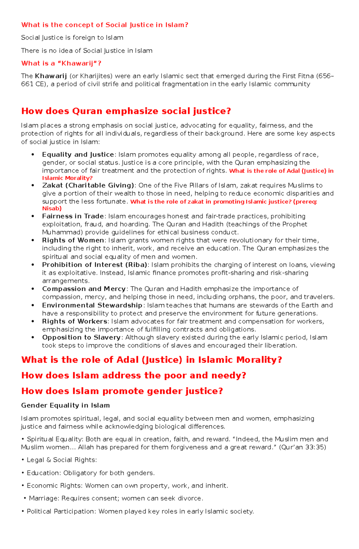 Social Justice - Here are some key aspects of social justice in Islam ...