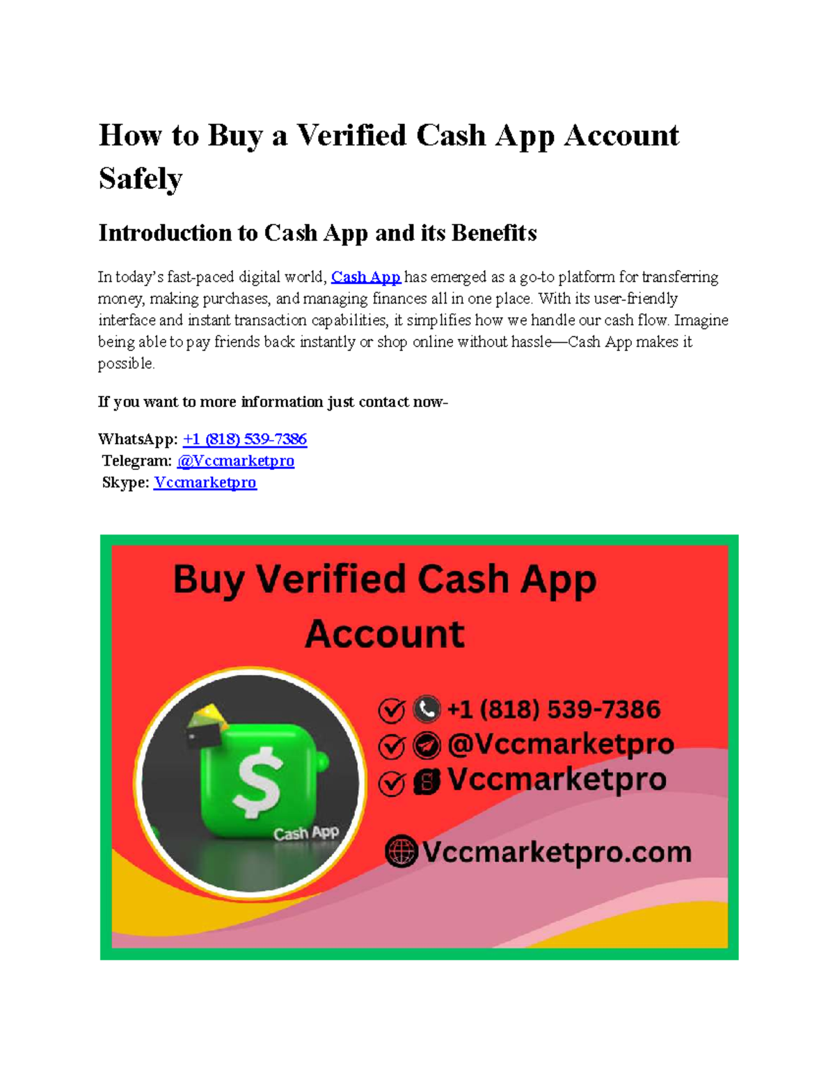 How to Buy a Verified Cash App Account Safely - How to Buy a Verified ...