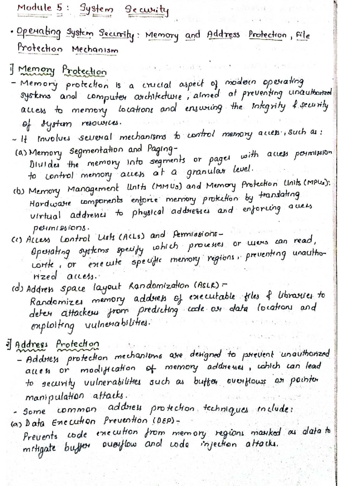 CSS Module 5: System Security in Operating Systems and Databases - Studocu