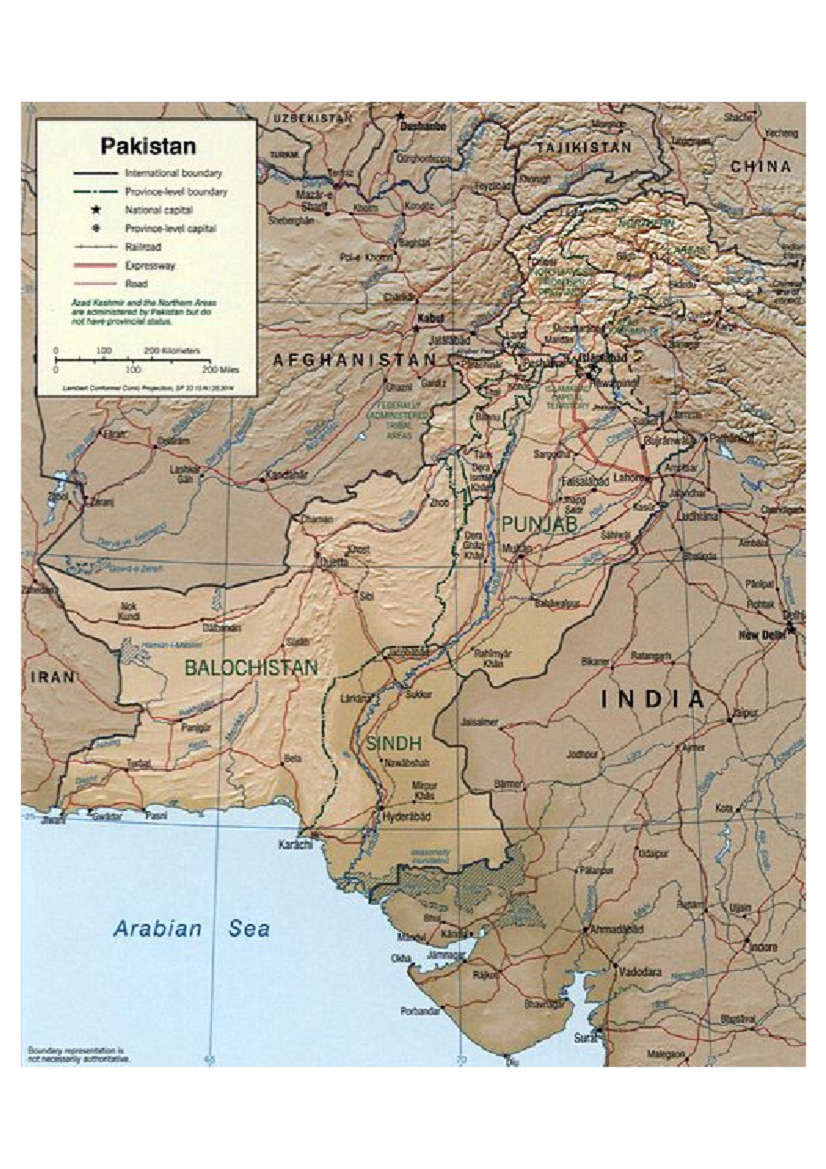 International Boundary Map of Pakistan and Surrounding Regions - Studocu