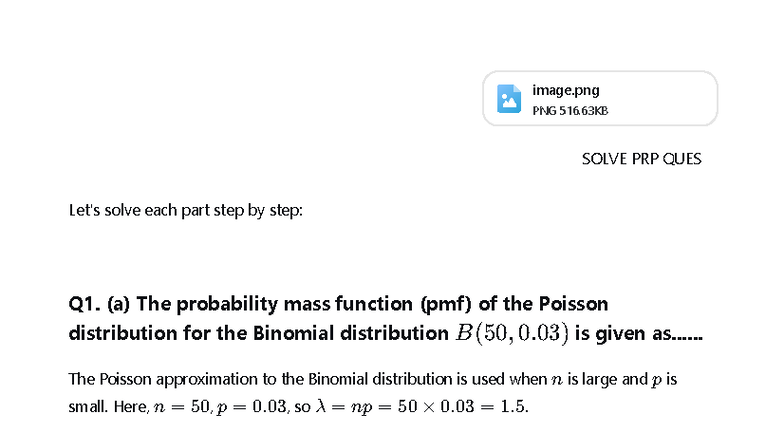 PRP PYQ - Probability Mass Functions and Distributions Analysis - Studocu