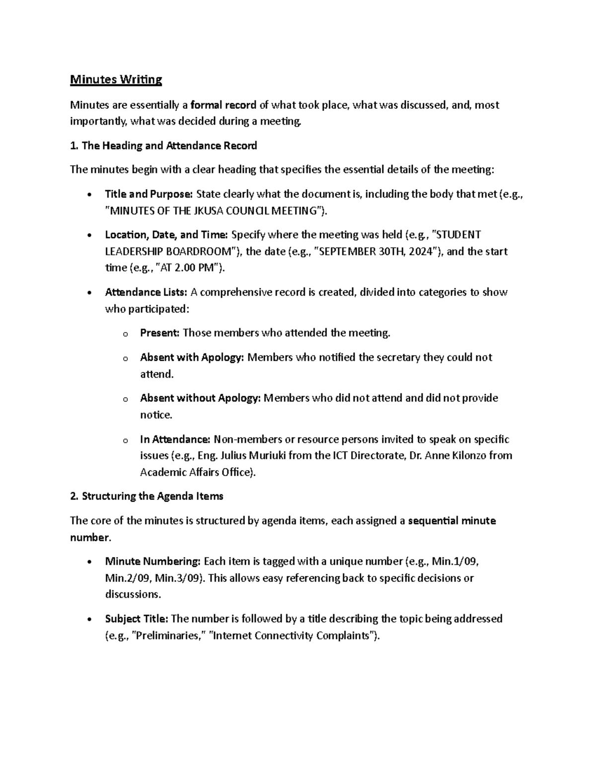 Minutes Writing: Essential Guidelines for Effective Meeting Records ...