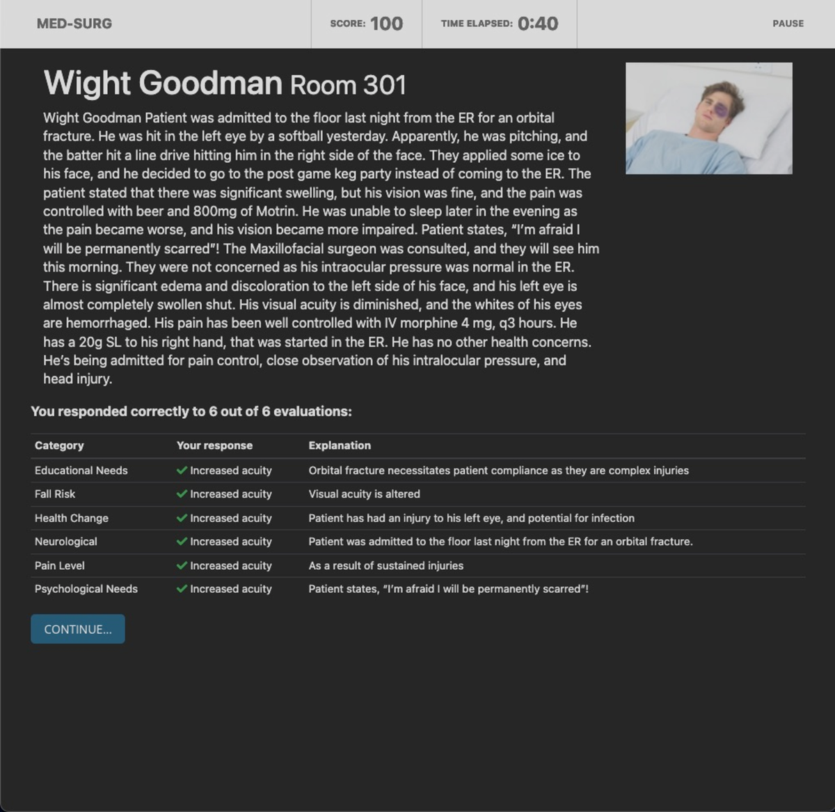 Med-Surg Swift River Case Study: Wight Goodman Overview - Studocu