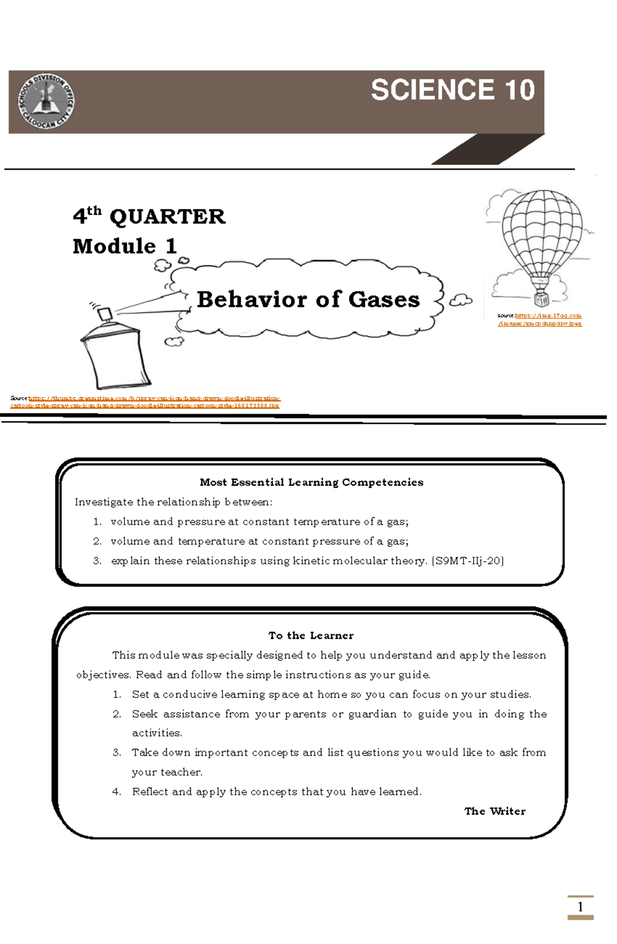 S10-Q4-W1 - Understanding Gas Behavior: Boyle's and Charles's Laws - Studocu