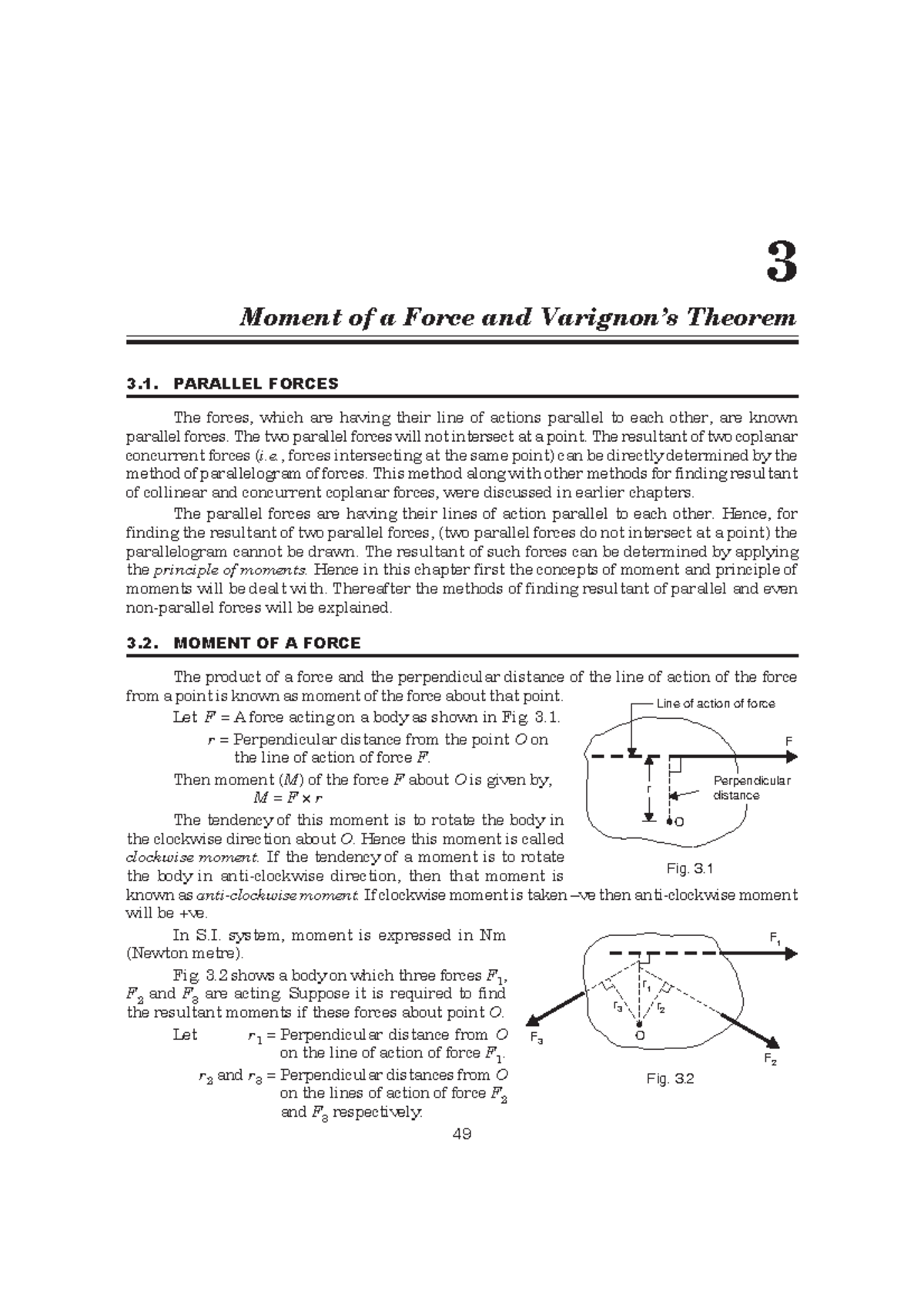 Moment of a Force and Varignon’s Theorem - F Perpendicular distance ...