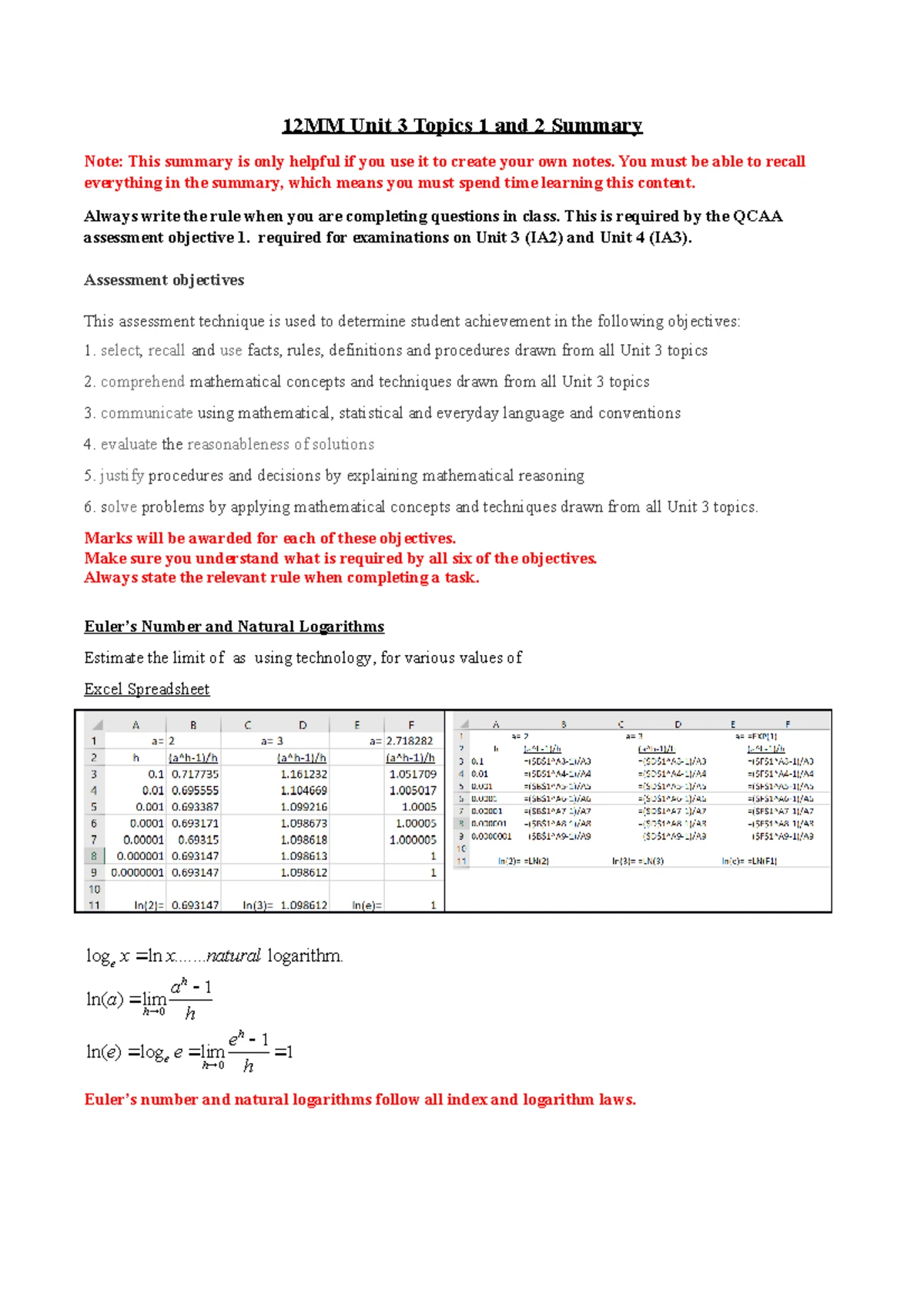 Mathematical Methods SAC Unit 3/4 Application Task Notes - Studocu