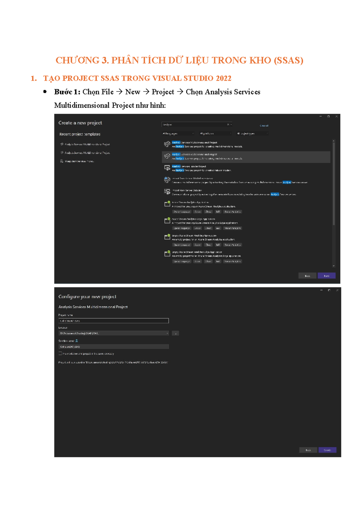 BTA13 OLAP - Hướng dẫn tạo Project SSAS trong Visual Studio 2022 - Studocu