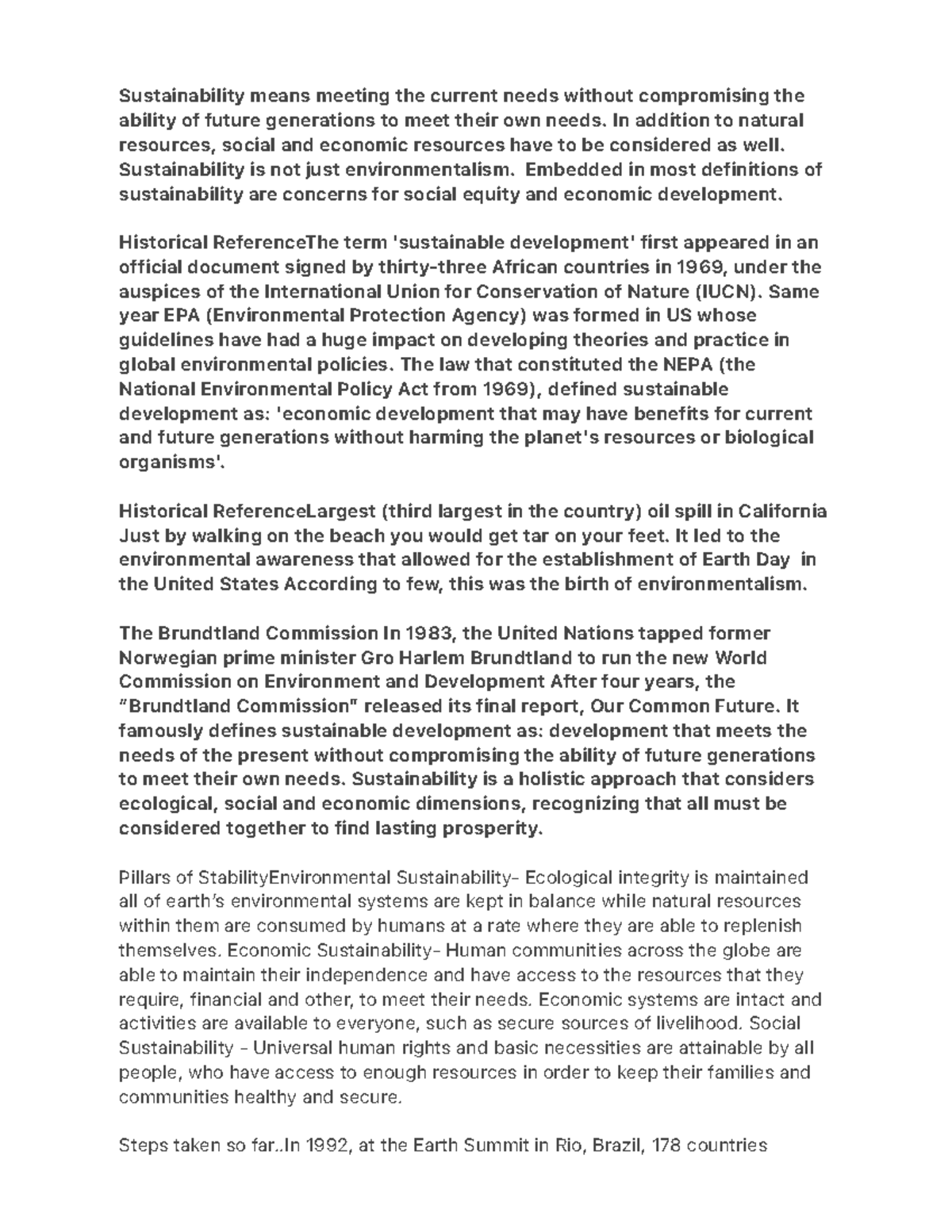 Lecture 1 - Understanding Sustainability: Concepts and Historical ...