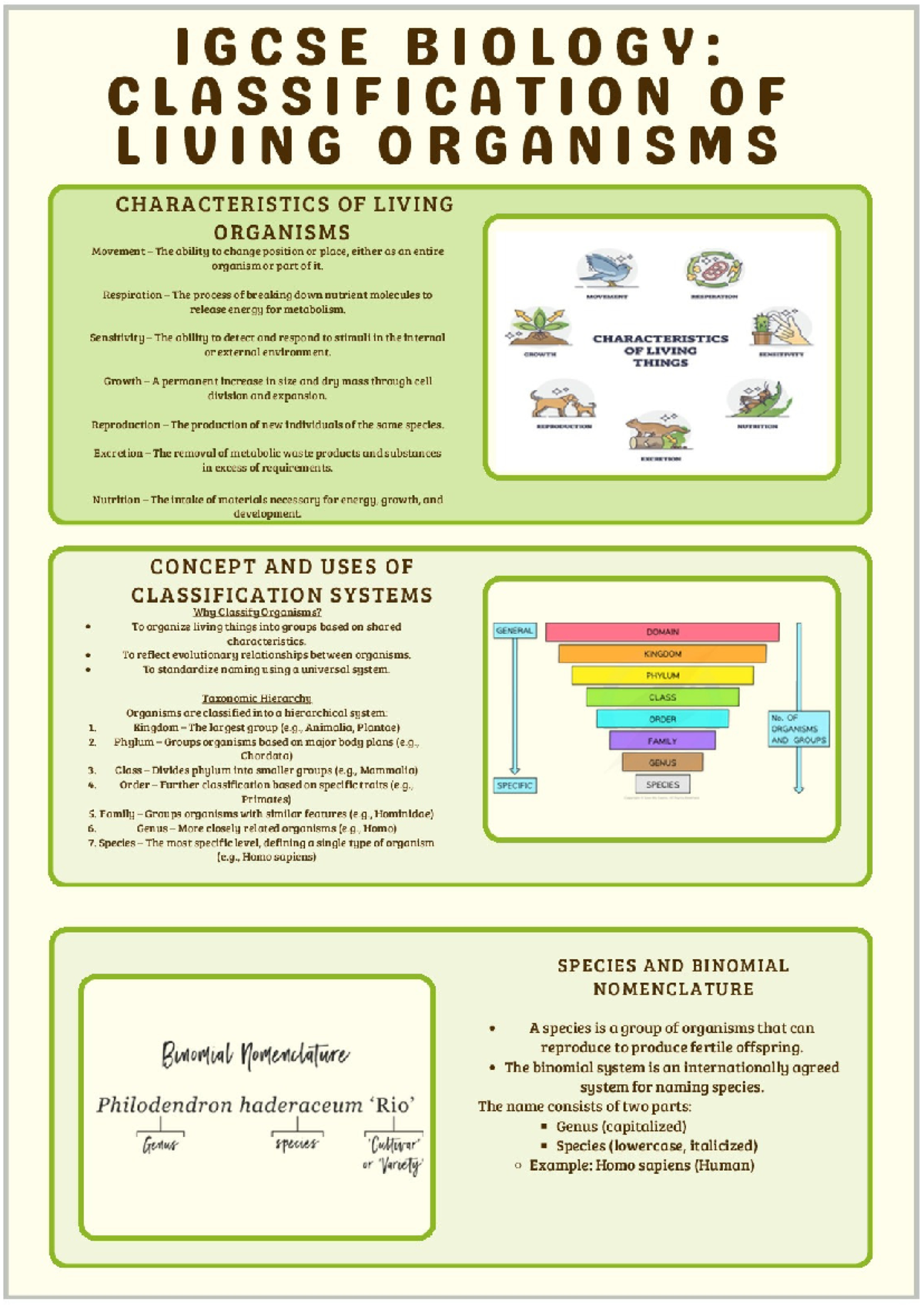 Classification OF Living Organisms - IGCSE BIOLOGY: CLASSIFICATION OF ...