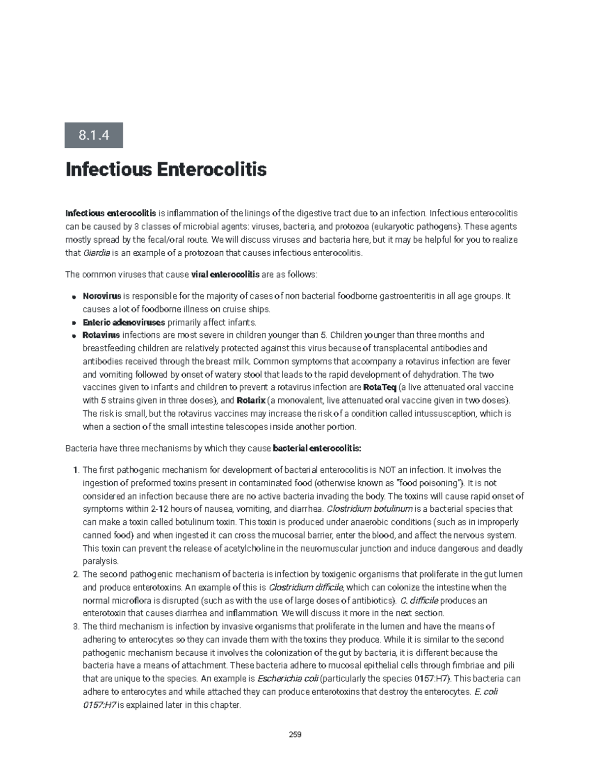 Infectious Enterocolitis: Overview & Mechanisms of Bacterial Infection ...