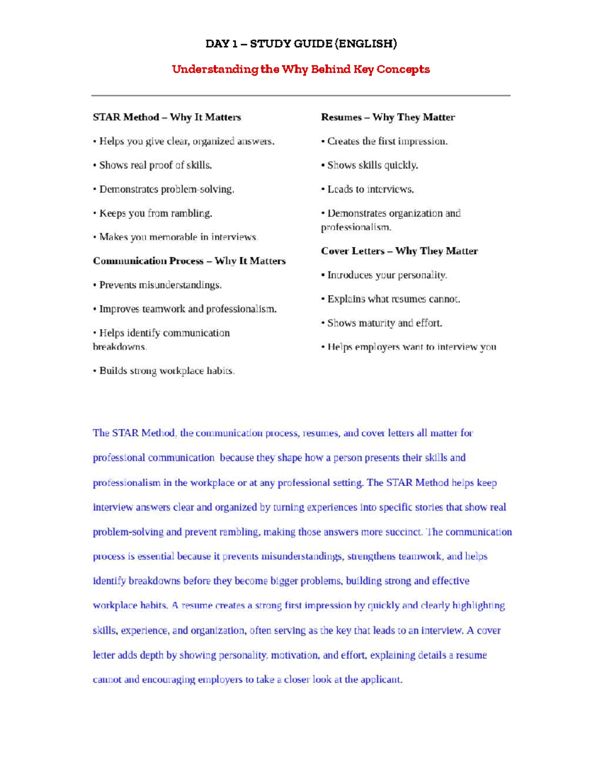 - Day1 Study Guide Stacked - DAY 1 – STUDY GUIDE (ENGLISH ...