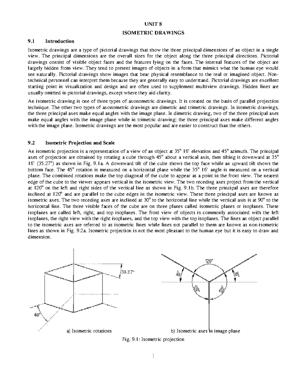 Unit 8: Comprehensive Guide to Isometric Drawings and Techniques - Studocu