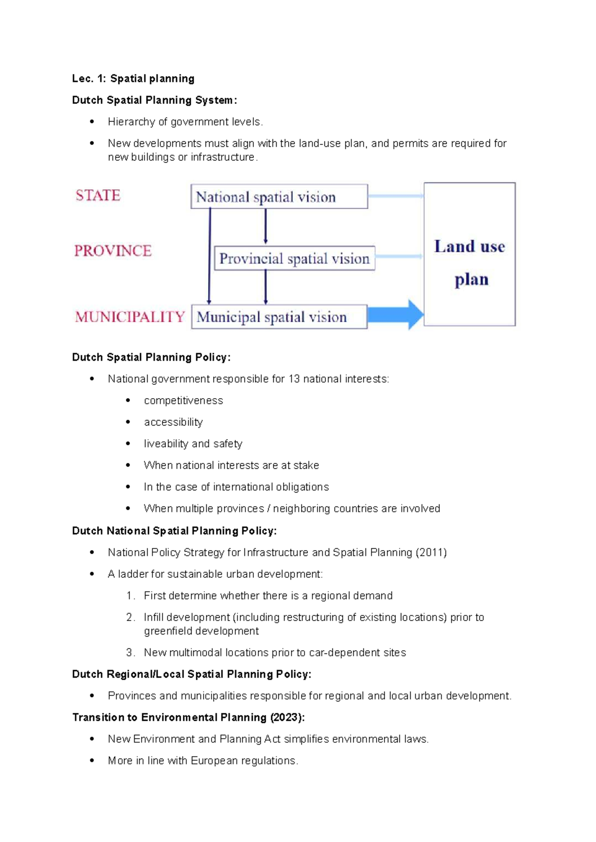 Lec. 1: Dutch Spatial Planning System Overview and Key Policies ...