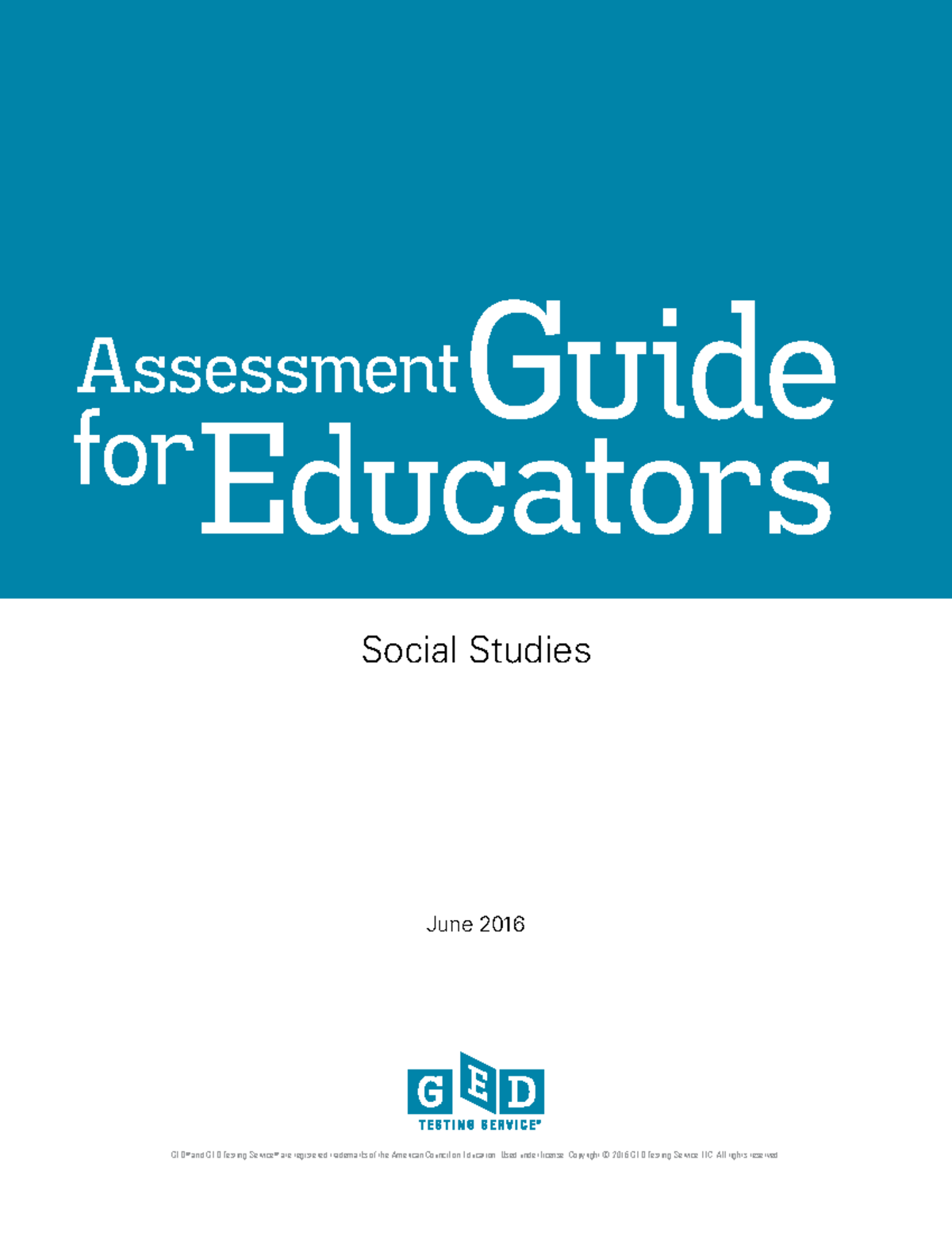 Assessment Guide for Educators: Social Studies (June 2016) - Studocu