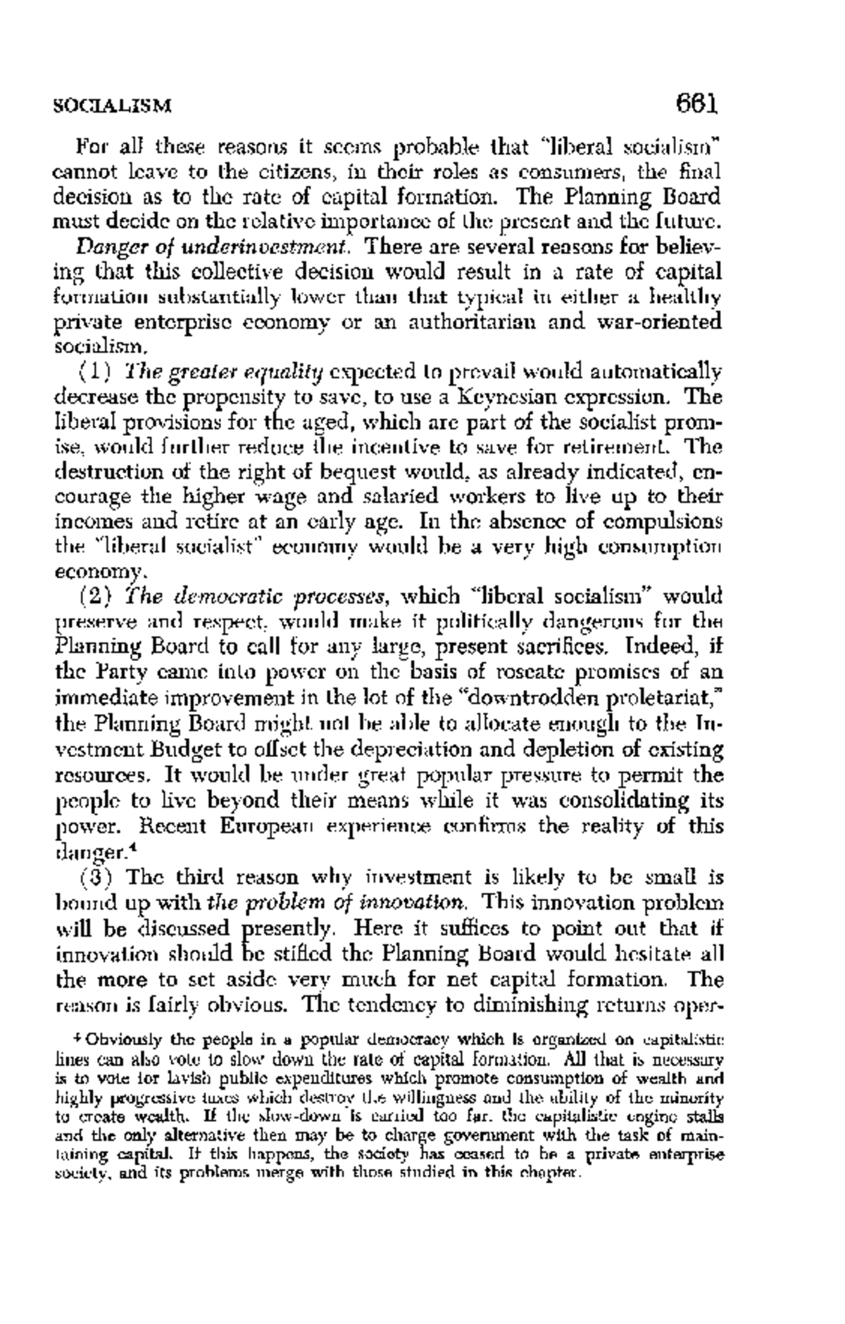 SOCIALISM 661: Capital Formation Challenges in Democratic Economies ...