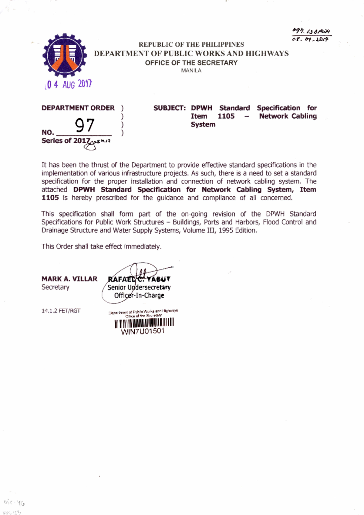 37988963 - DPWH Standard Specification for Network Cabling System ...