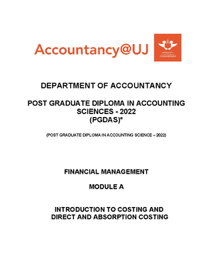 COST AND MANAGEMENT ACCOUNTING 2B PAPER A 2023: Comprehensive Exam ...