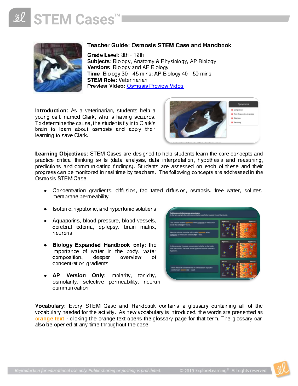 Teacher Guide - Osmosis Case and Handbook - 2019 Teacher Guide: Osmosis STEM Case and Handbook ...