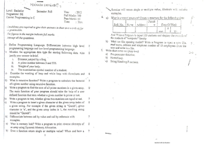 1st and 2nd sem question paper - Civil Engineering - PoU - Studocu