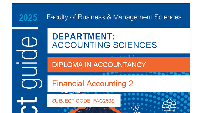 Financial Accounting 2 (FAC260S) Subject Guide for 2025 - Studocu