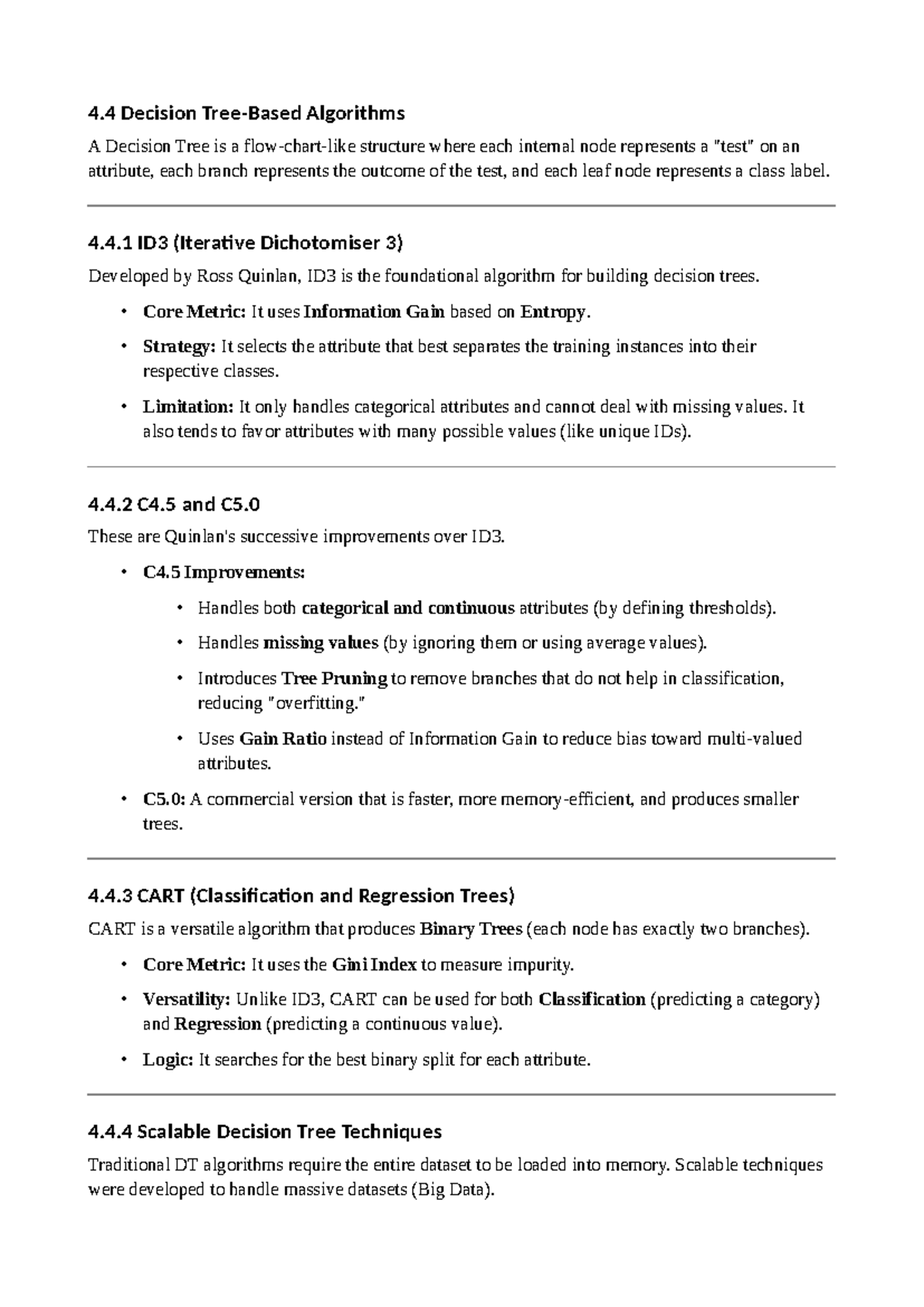 4.4 Decision Algorithms: Understanding Decision Trees and Their ...