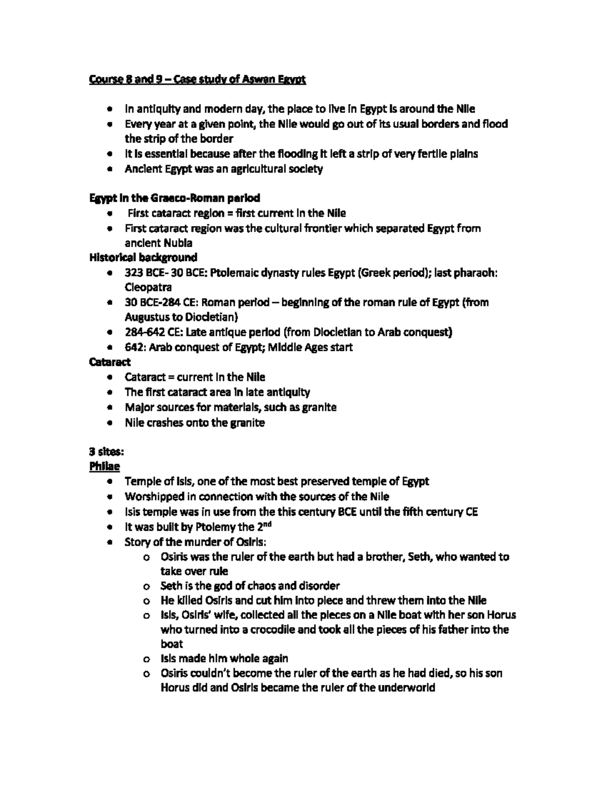 Course 8 & 9 Case Study: Aswan, Egypt - Ancient & Modern Perspectives ...