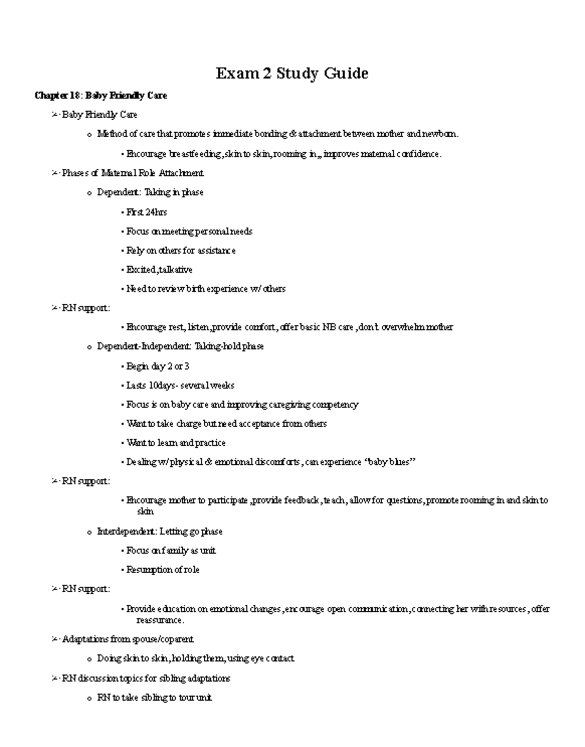 Maternal Nursing Exam 2 Study Guide: Chapters 18-24 Insights - Studocu