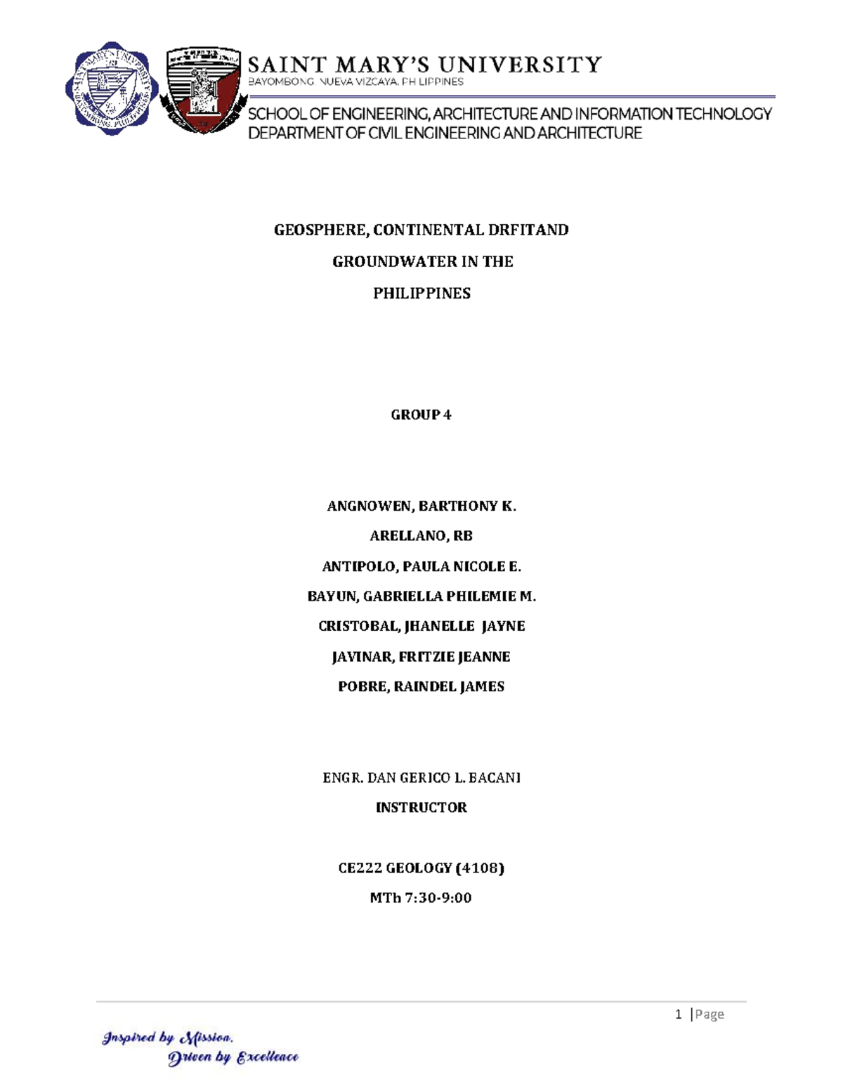 CE222 Lecture Notes: Geosphere and Continental Drift - Studocu