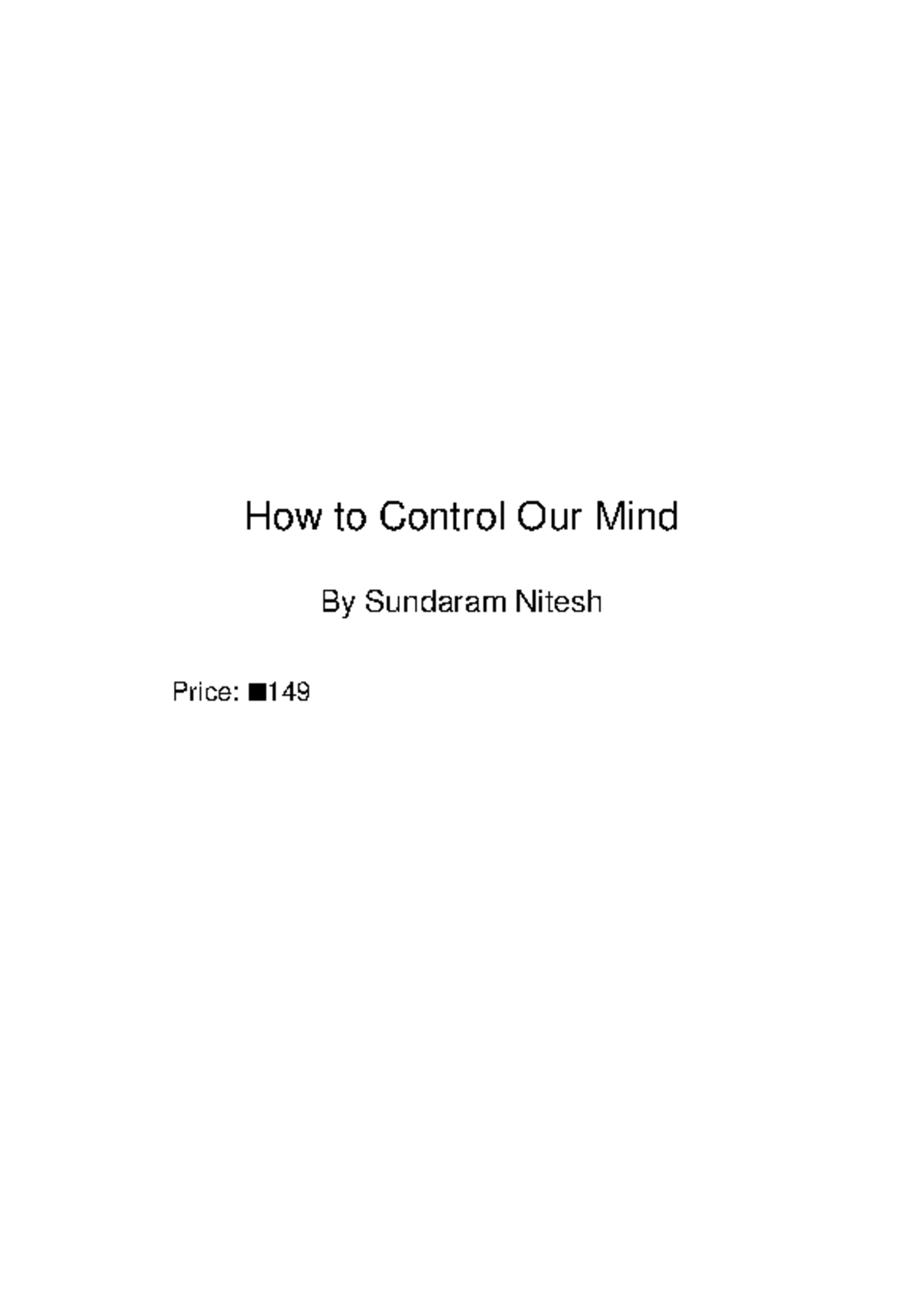 Mastering Your Mind: Chapter 1 Insights on Mental Control - Studocu