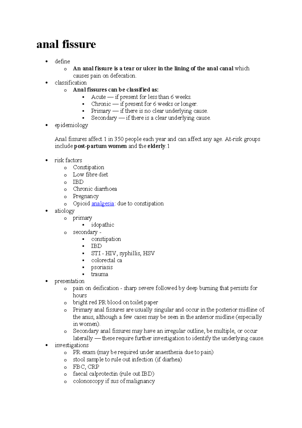 Anal Fissure Overview: Definition, Classification, and Risk Factors ...