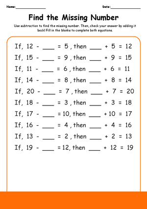 Single-Digit Addition Practice Worksheet – Version 2 - Name: Date ...